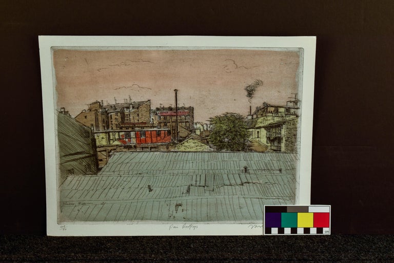Michael Blaker - Michael Blaker, "Paris Rooftops, 49/90 Hand Colored ...