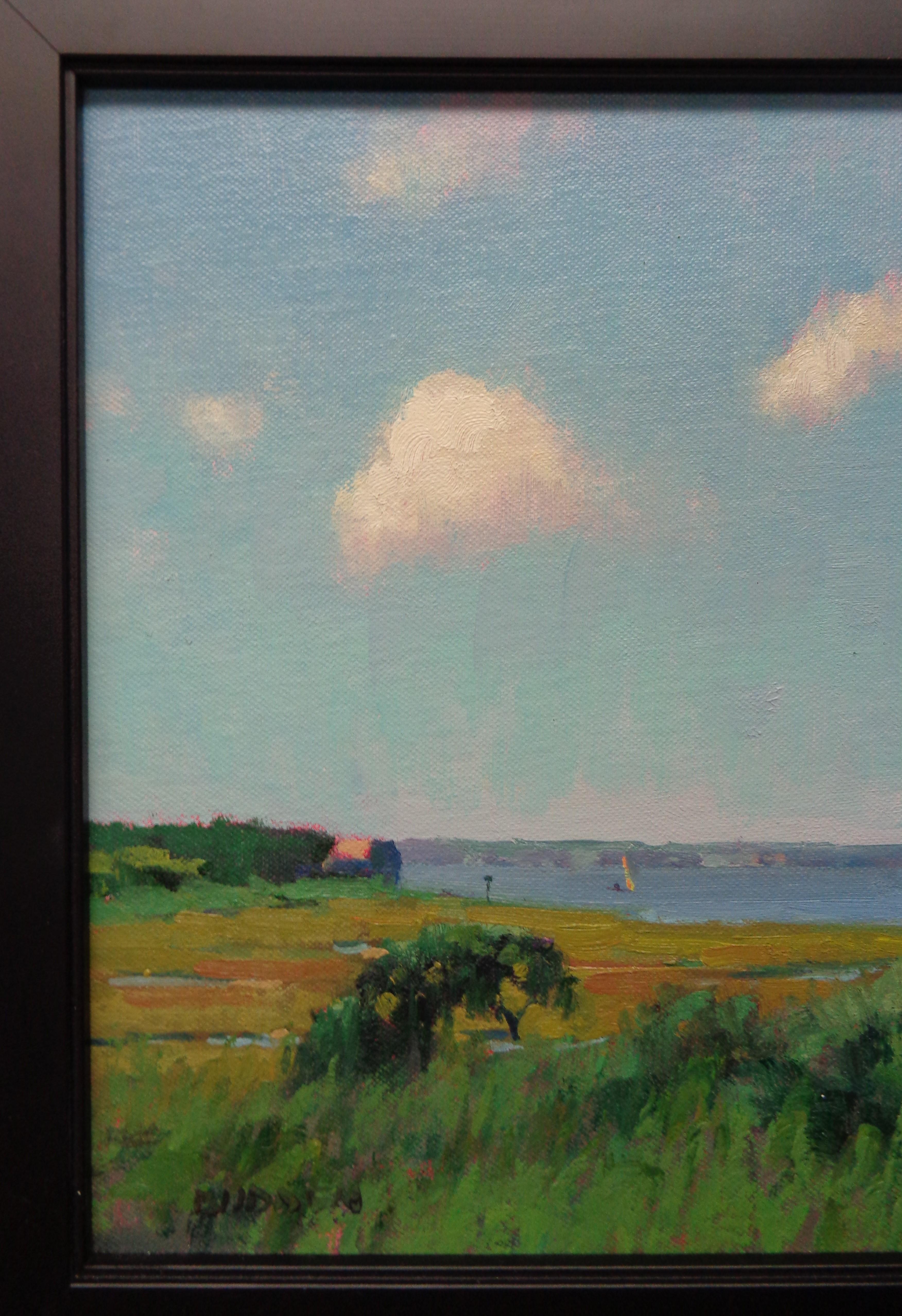 Michael Budden - Beach Ocean Impressionistic Seascape Marsh Boats Oil ...