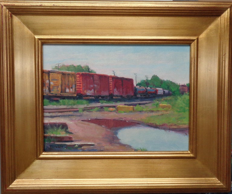 Michael Budden - Impressionistic Train Landscape Oil Painting Michael ...