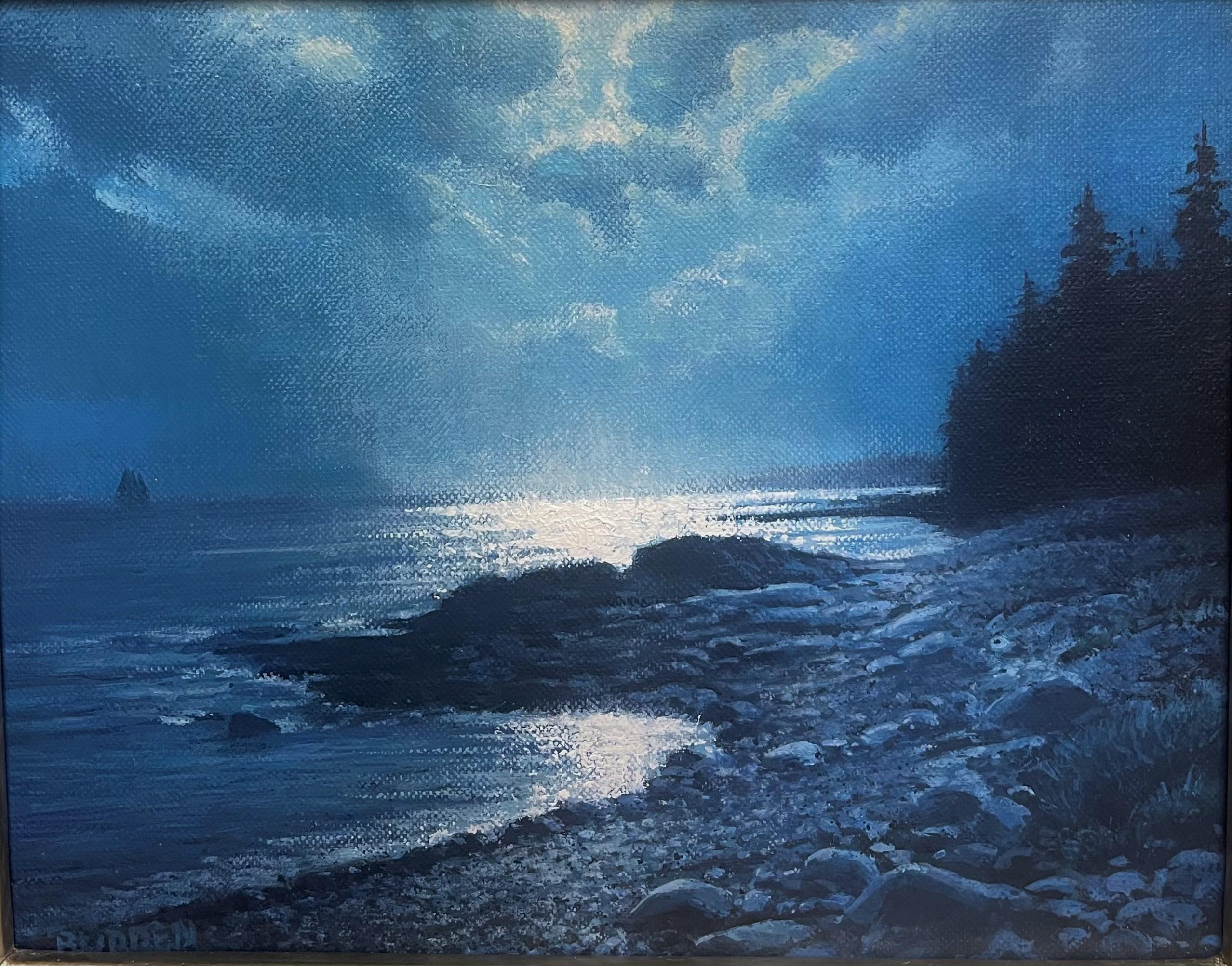 Michael Budden - Seascape Nocturne Oil Painting Artist Michael Budden ...