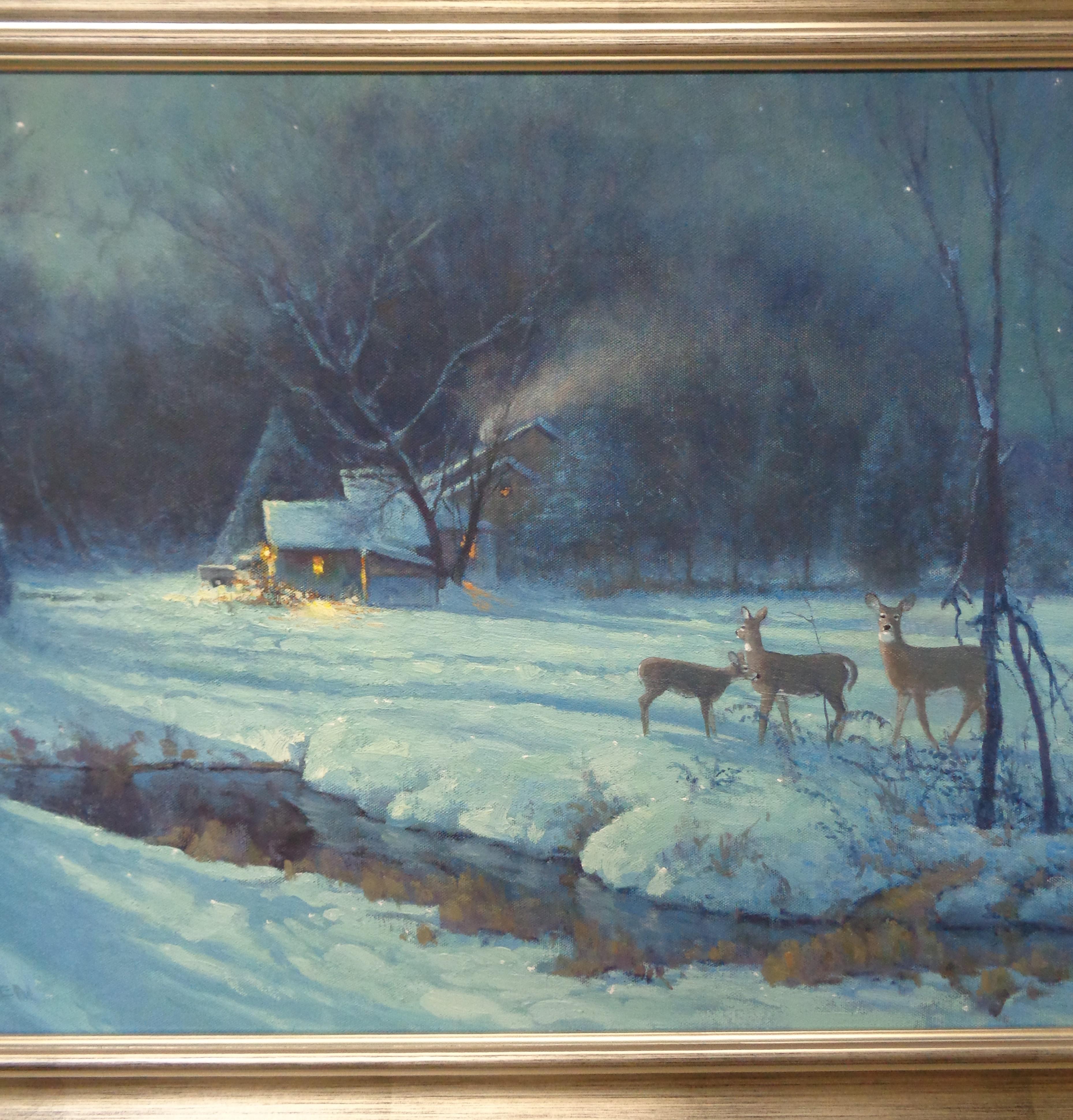 Michael Budden - Winter Landscape Oil Painting by Michael Budden Snow ...