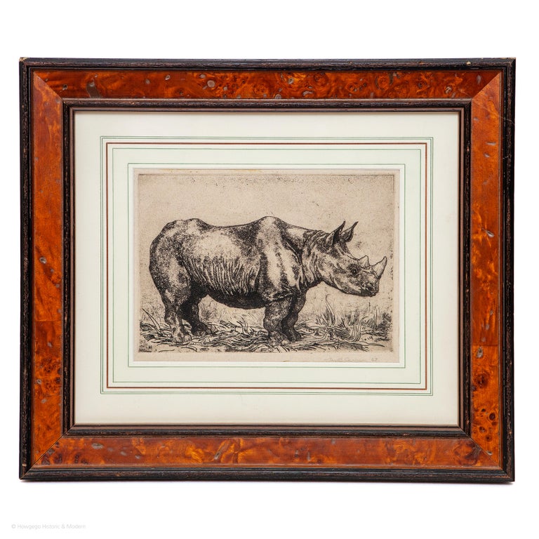 Michael Canney - Gravure Rhinoceros de Michael Canney, 1947 D'après ...