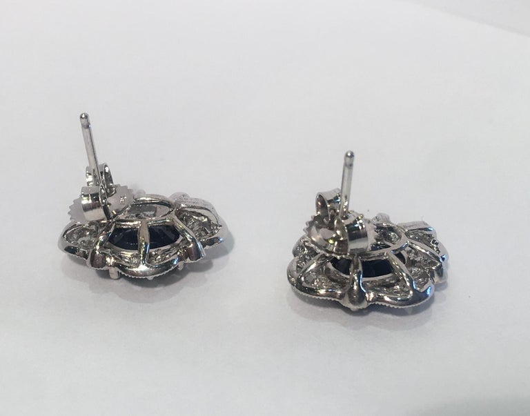 Michael Christoff 5.33 Carat Sapphire and Diamond White Gold Filigree ...