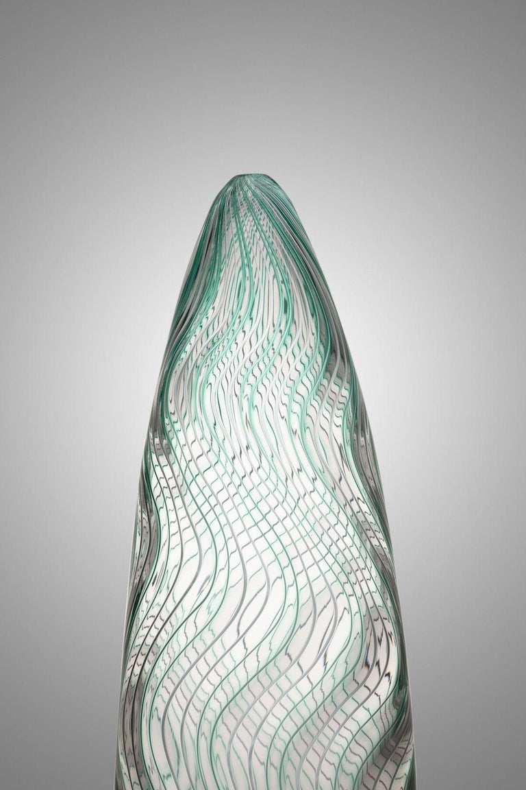 Michael Cozza - Blue and White Pillar For Sale at 1stDibs