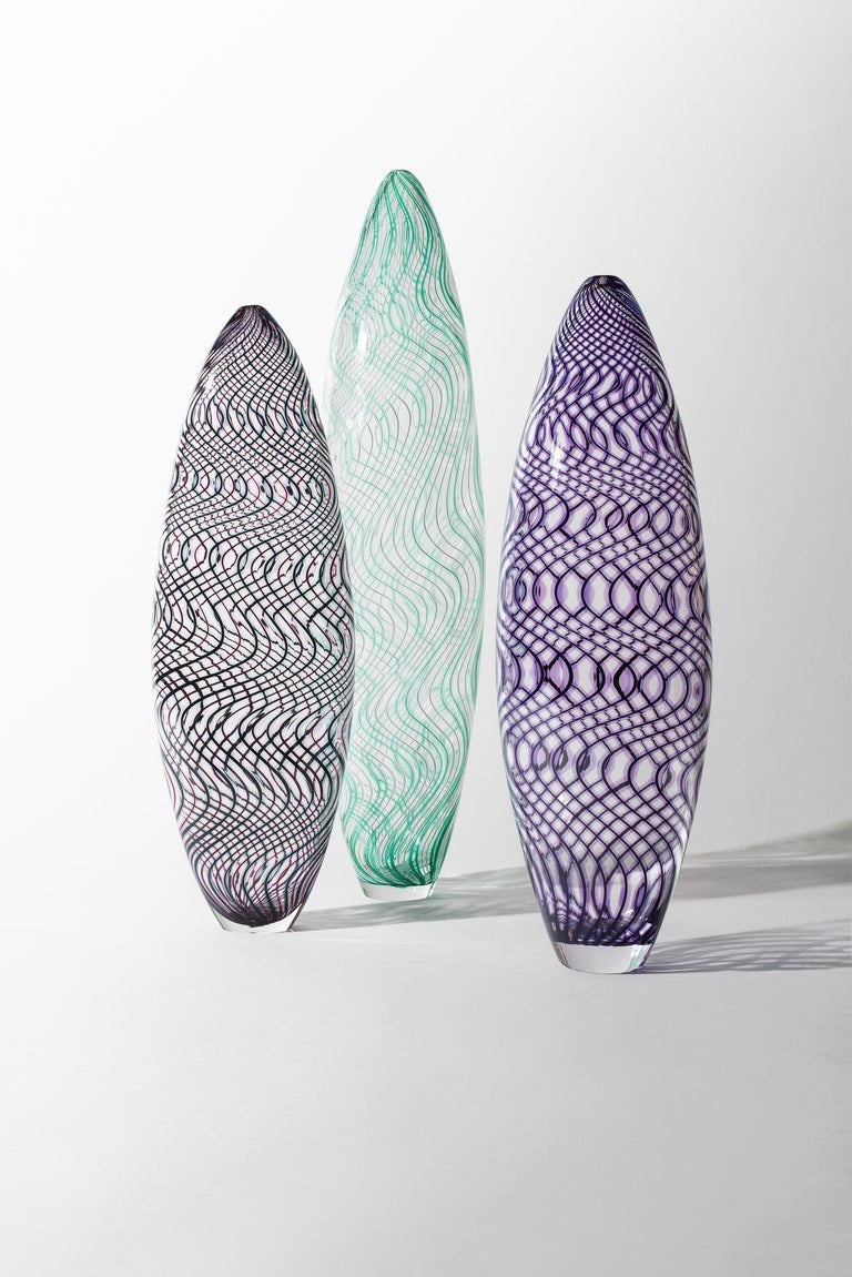 Michael Cozza - Blue and White Pillar For Sale at 1stDibs