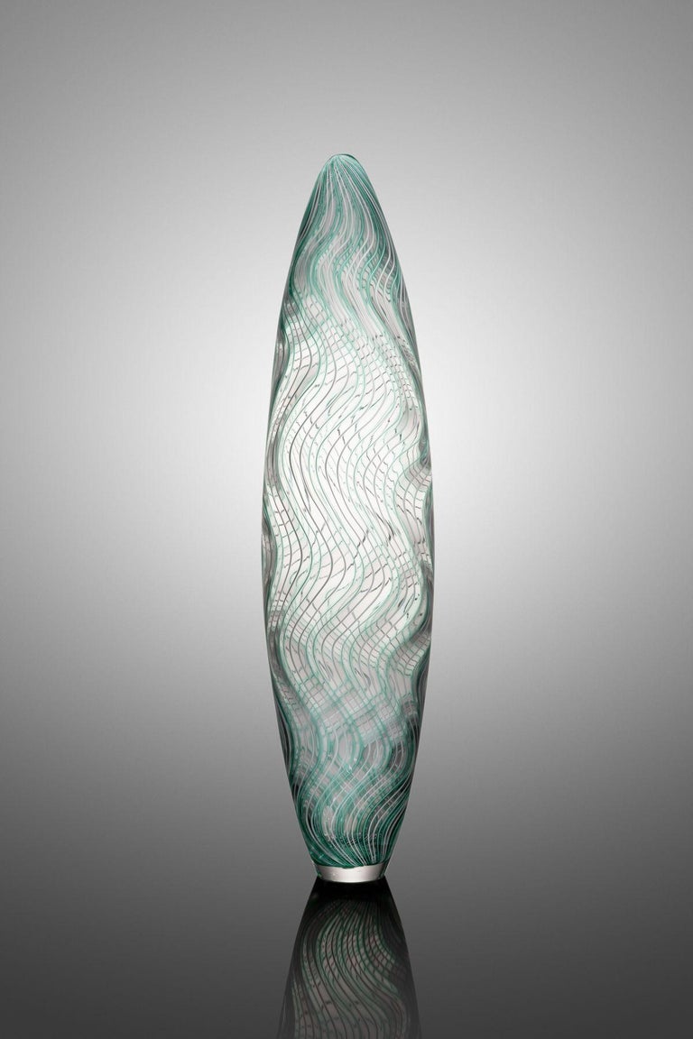 Michael Cozza - Blue and White Pillar For Sale at 1stDibs