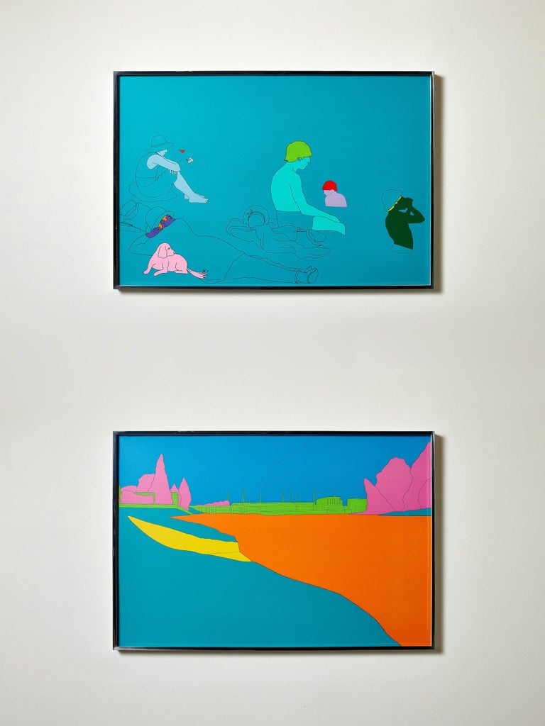 Michael Craig-Martin - Deconstructing Seurat (turquoise green ...