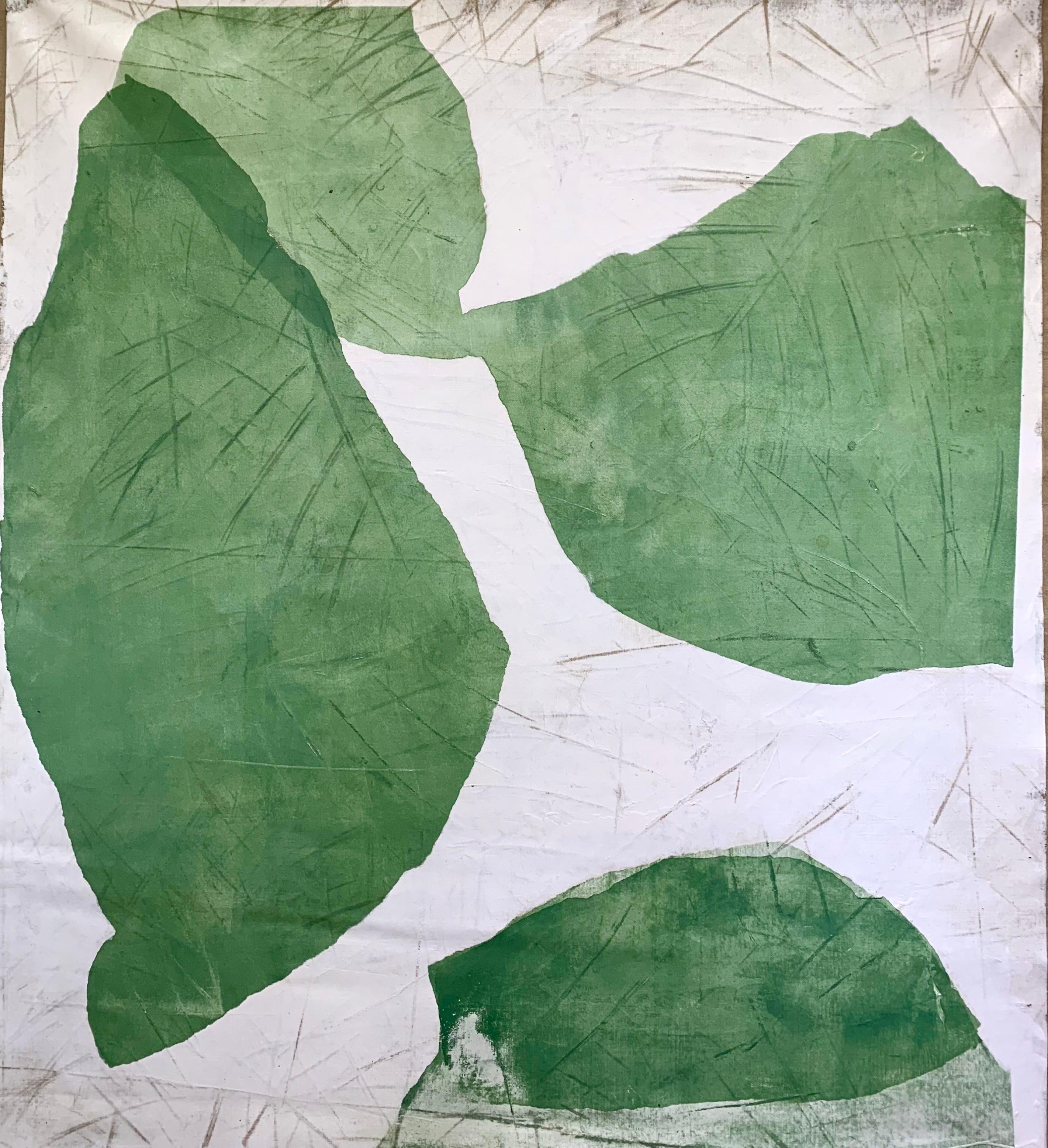 Michael Cutlip - "Abundance" - Acrylic Painting- black, white, green ...