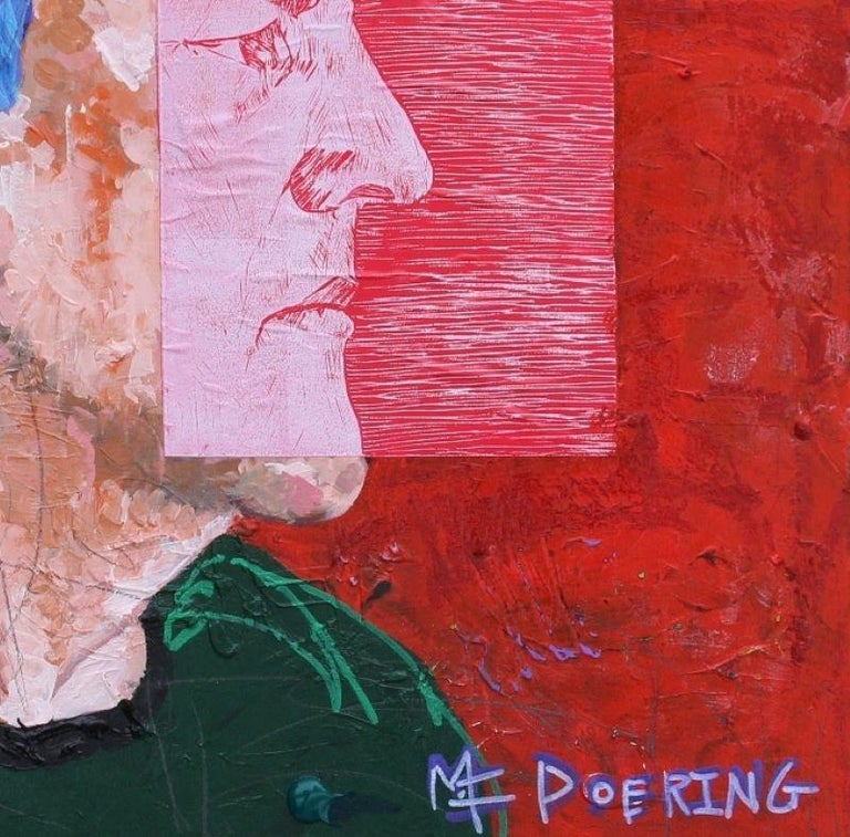 Michael Doering - Self-Portrait with Red and Orange Background and Red ...