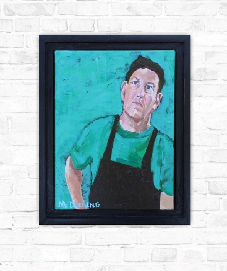 Michael Doering - Self-Portrait with Apron, Aqua T and Background For ...