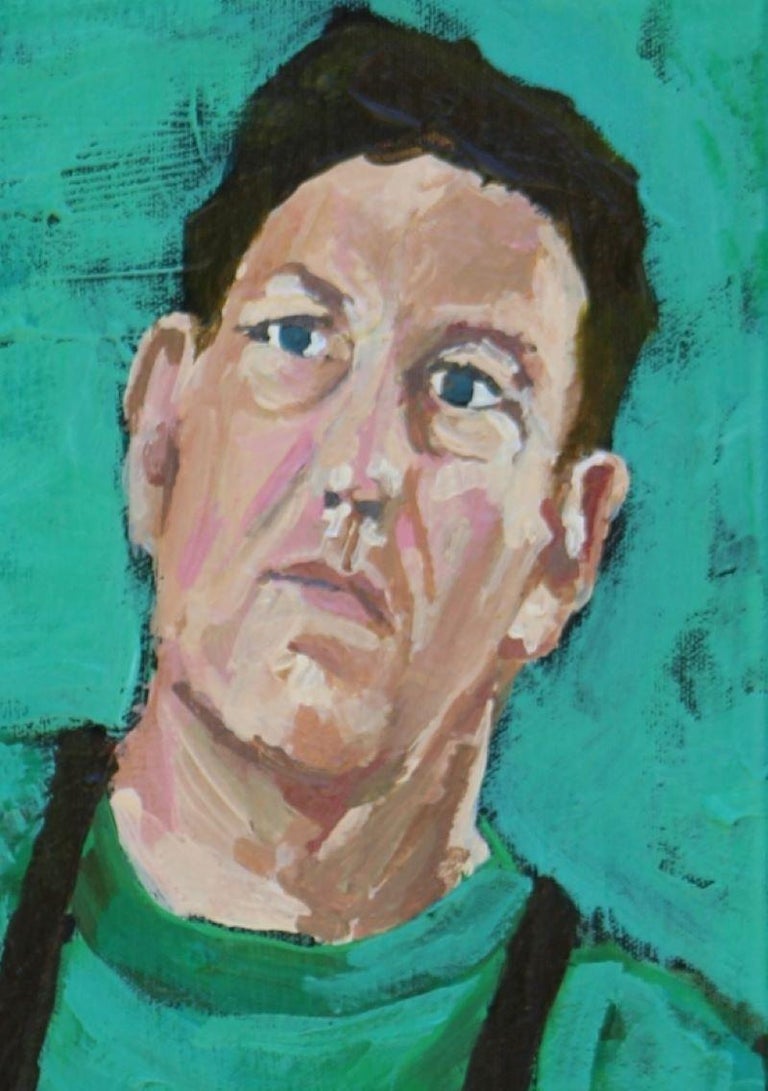 Michael Doering - Self-Portrait with Apron, Aqua T and Background For ...