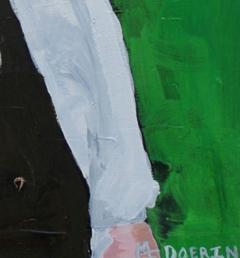 Michael Doering - Self-Portrait with White T, Apron, and Green ...