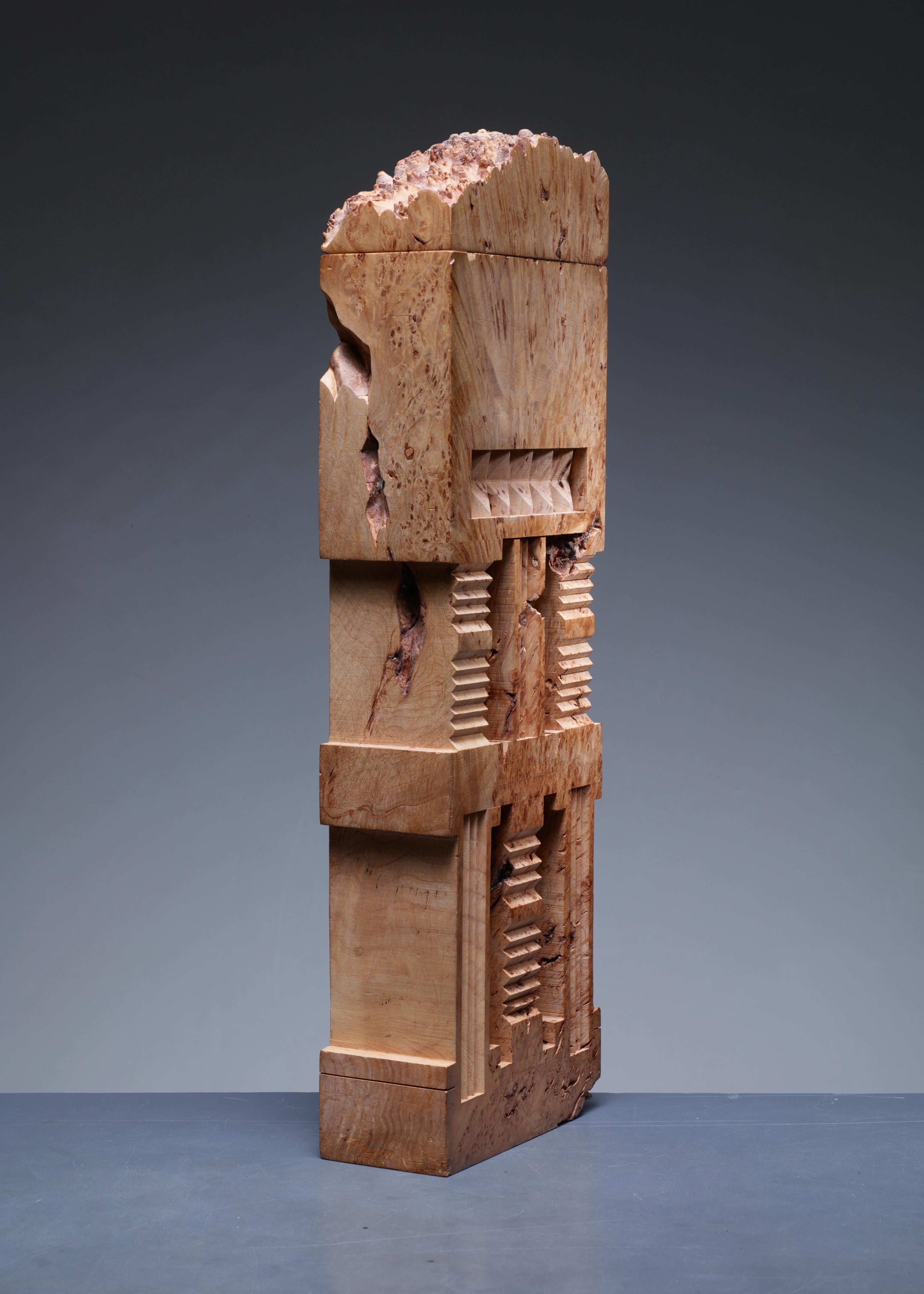 Michael Elkan Sculptural Maple Burl Box, USA, 1980s For Sale at 1stDibs