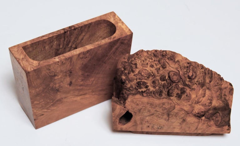 Michael Elkan Tall Burled Wood Studio Box For Sale at 1stDibs | michael ...