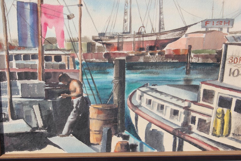 Michael Frary - South Texas Nautical Harbor Scene at 1stDibs