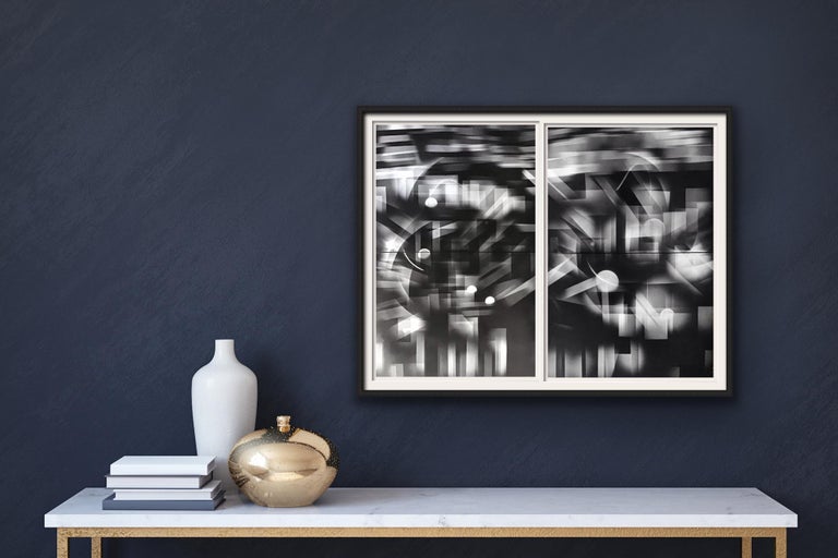 Michael G Jackson - Black and white abstract psychedelic Art Print of ...