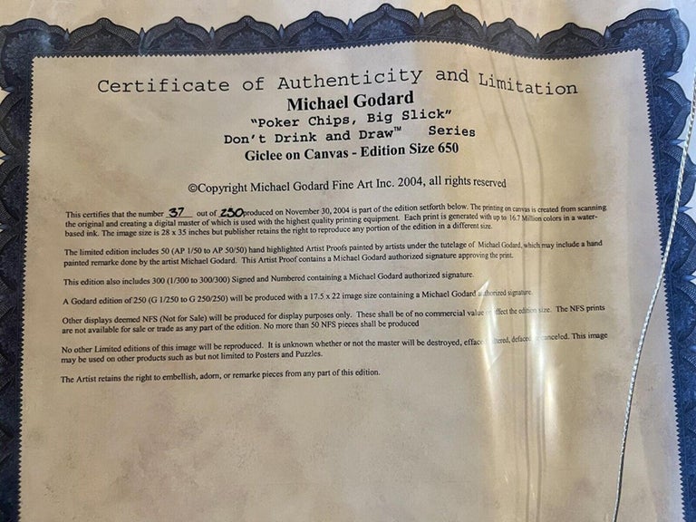 Michael Godard - Poker Crisps Big Slick For Sale at 1stDibs