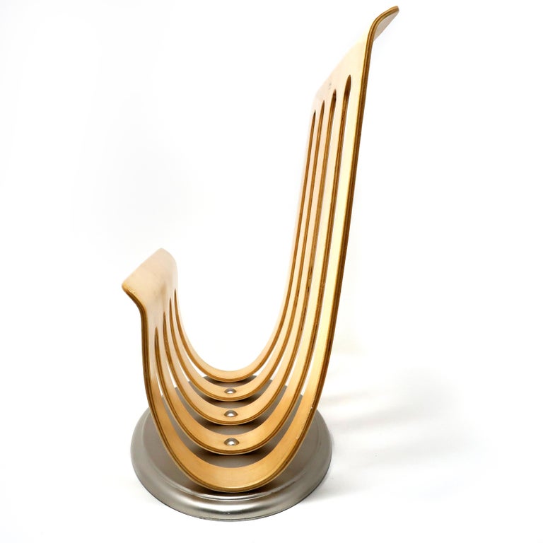 Michael Graves Bentwood Letter Organizer and Magazine Rack at 1stDibs