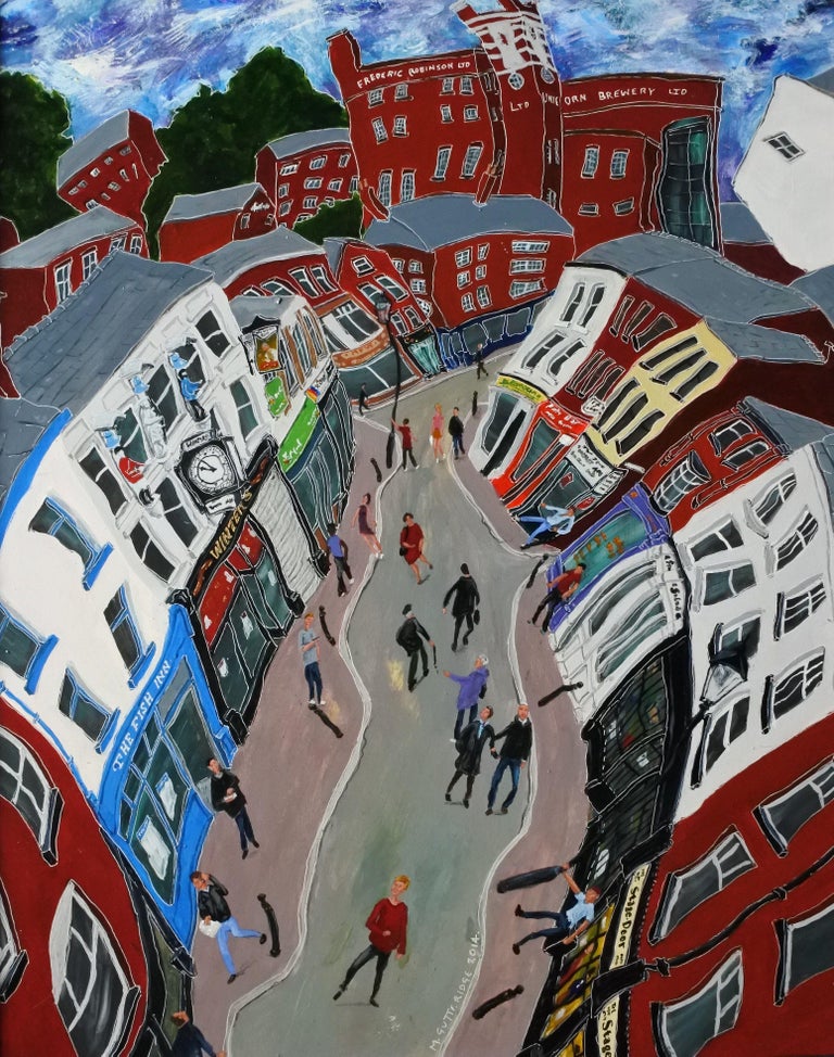 Michael Gutteridge - The Underbank (Looking South), Stockport, Painting ...