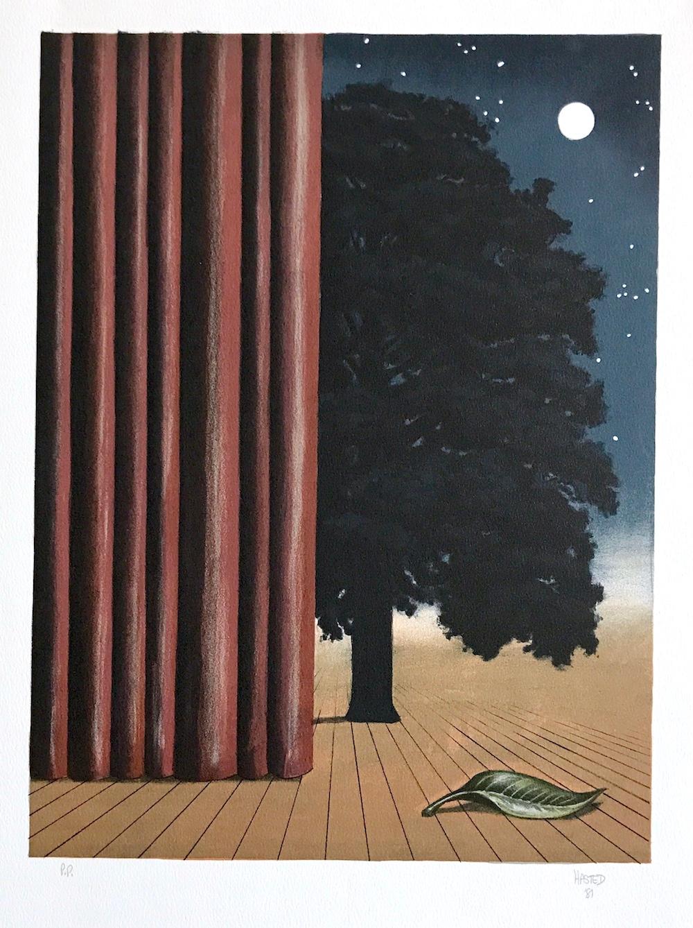 Michael Hasted - SONG OF PRAISE Hand Drawn Lithograph, Surrealist Dark ...