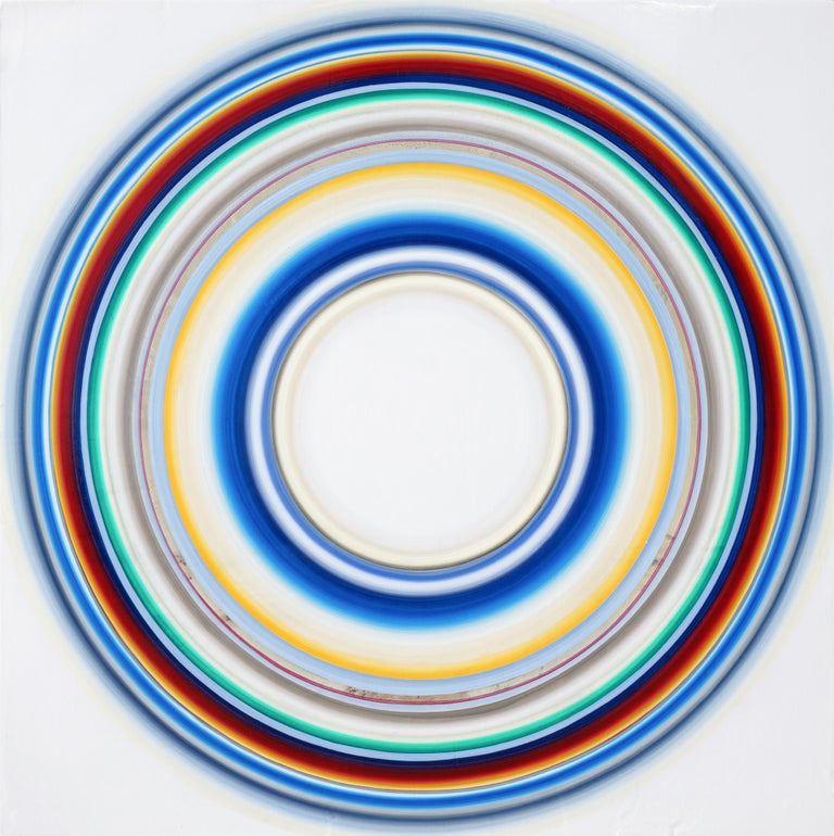 Michael Hoffman - « Waves d'été » - Peinture cible multicolore à effet ...