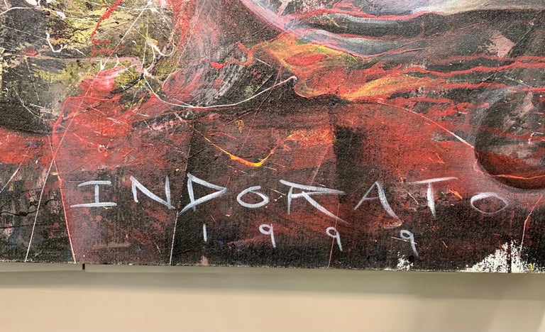 Michael Indorato 1999 Signed Large Street Art Painting on Canvas For ...