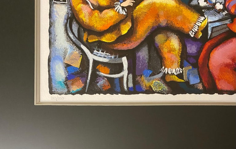 Michael Kachan Color Lithograph Featuring Musicians "Happy Hour" For ...