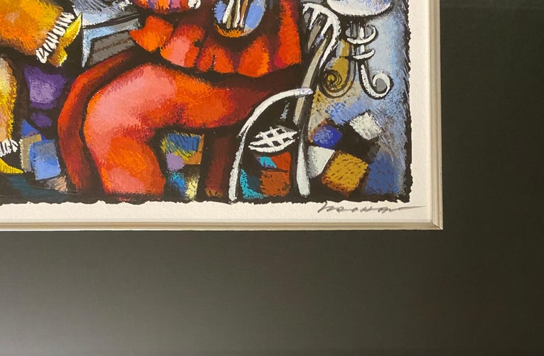 Michael Kachan Color Lithograph Featuring Musicians "Happy Hour" For ...