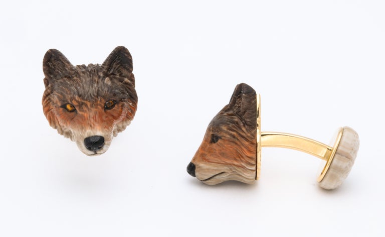 Michael Kanners Wolf Cufflinks For Sale at 1stDibs