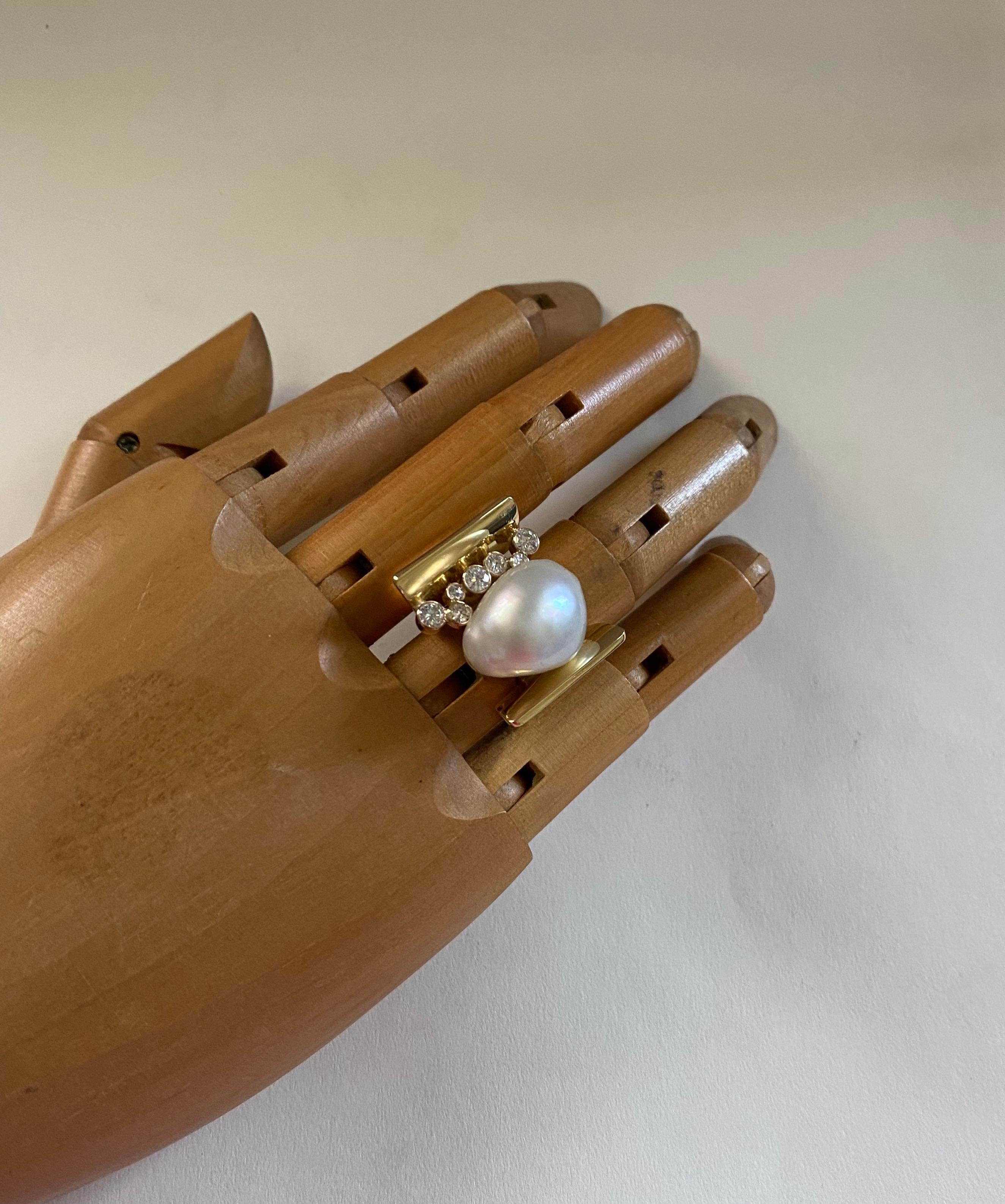 Michael Kneebone Baroque Paspaley South Seas Pearl Diamond Cocktail ...