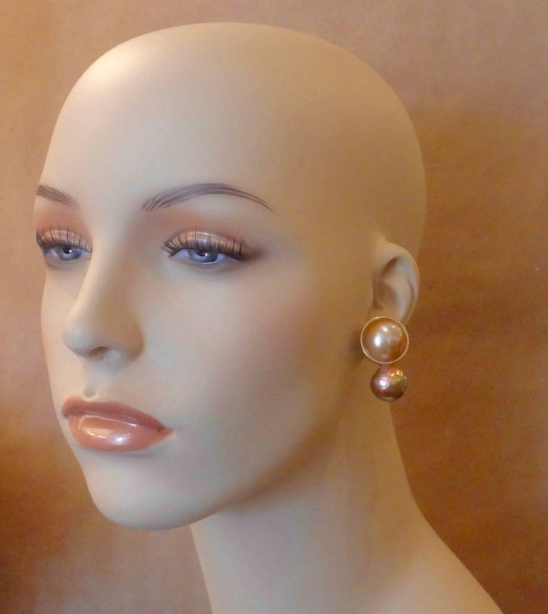 Michael Kneebone Kasumi Pearl Mobe Pearl Drop Earrings at 1stDibs