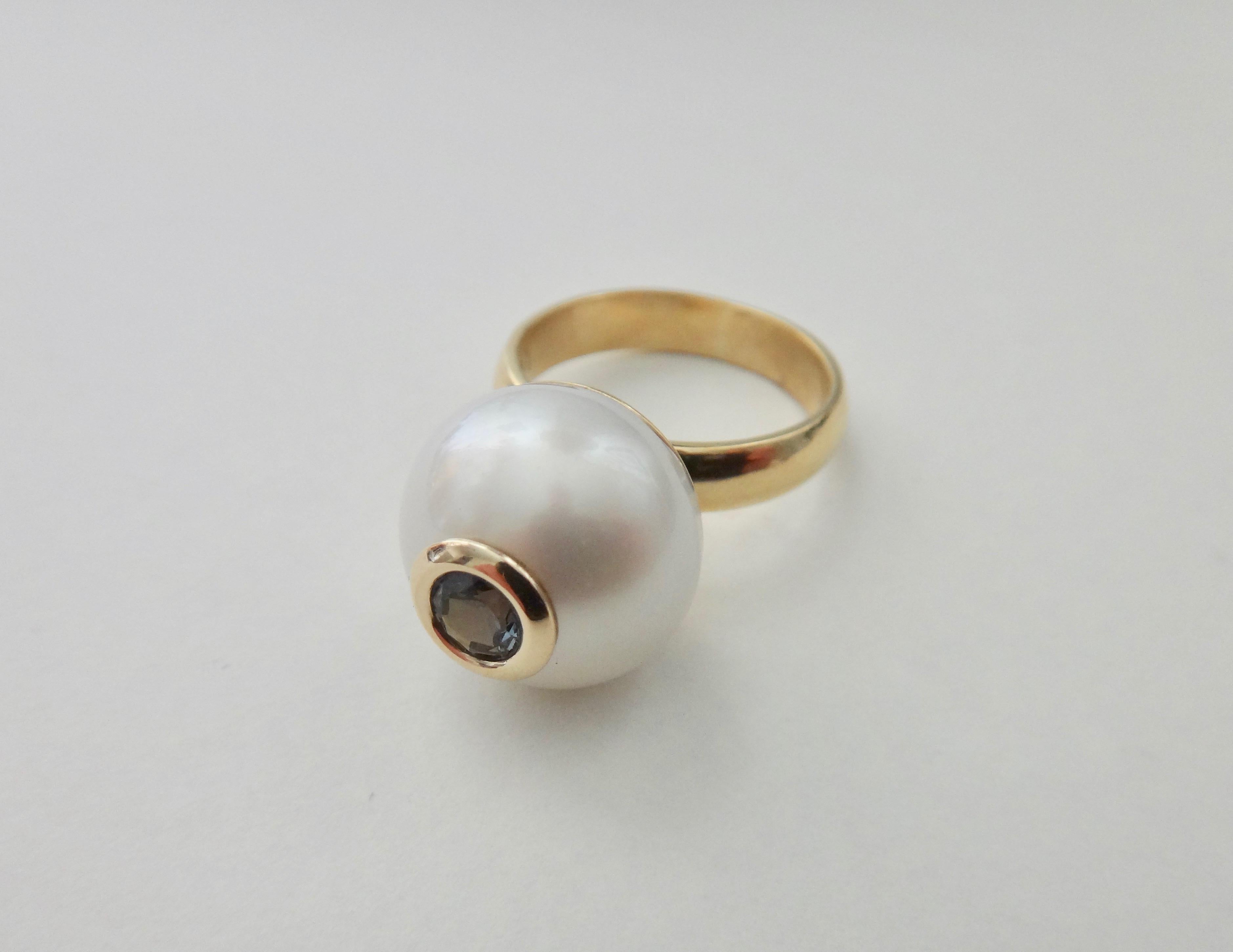 Michael Kneebone Paspaley South Seas Pearl Gray Spinel Leah Ring at ...