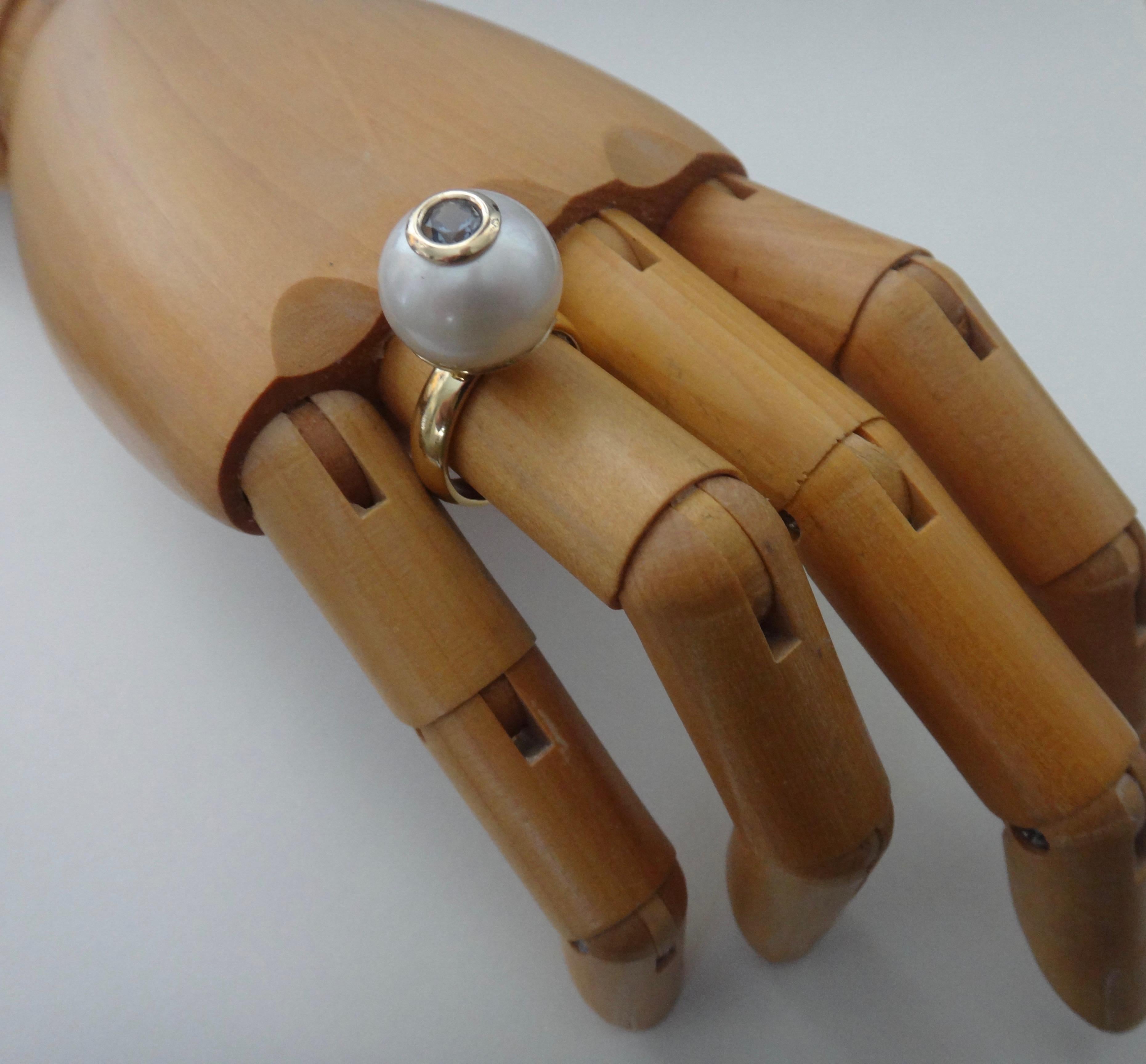 Michael Kneebone Paspaley South Seas Pearl Gray Spinel Leah Ring at ...