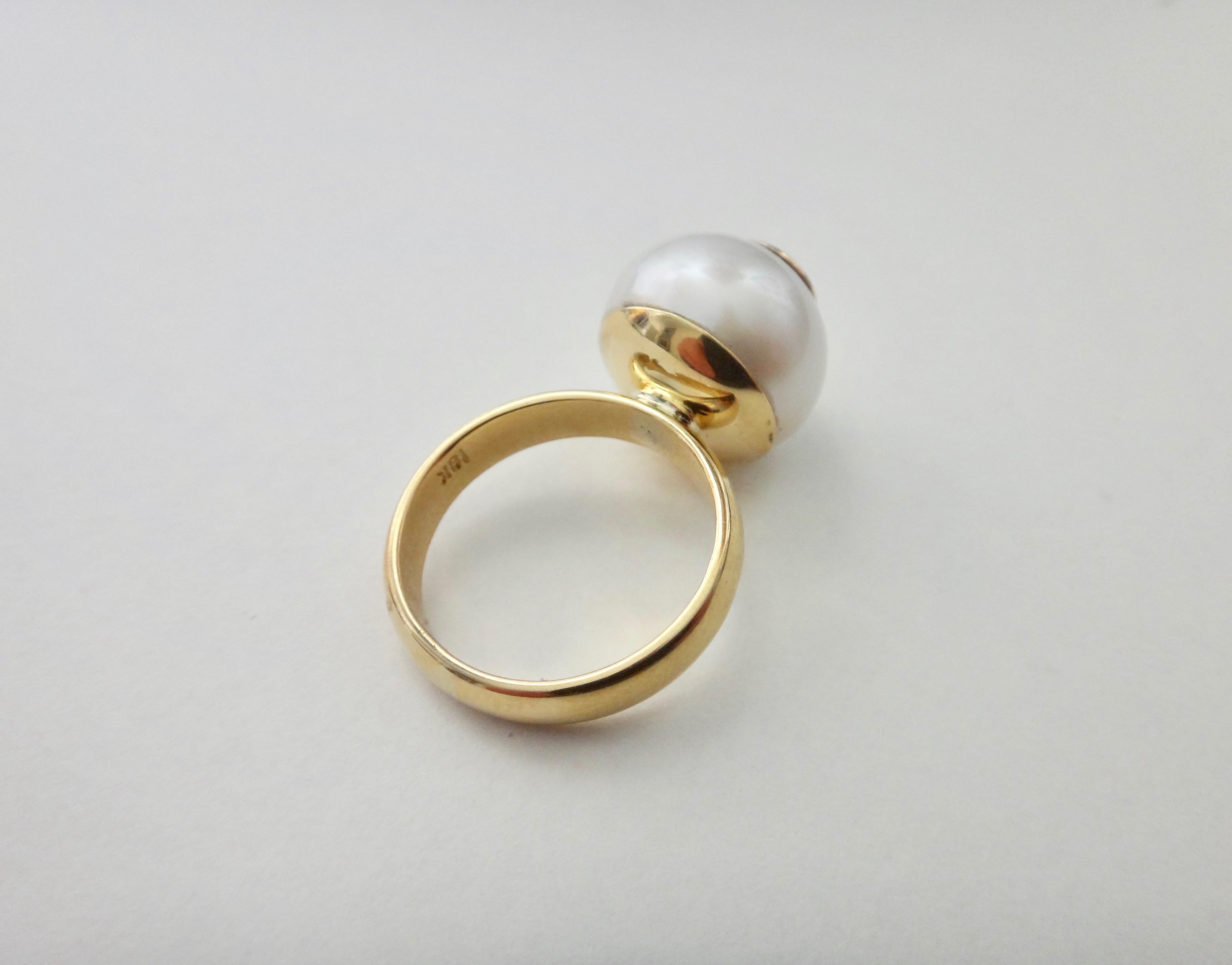 Michael Kneebone Paspaley South Seas Pearl Gray Spinel Leah Ring at ...