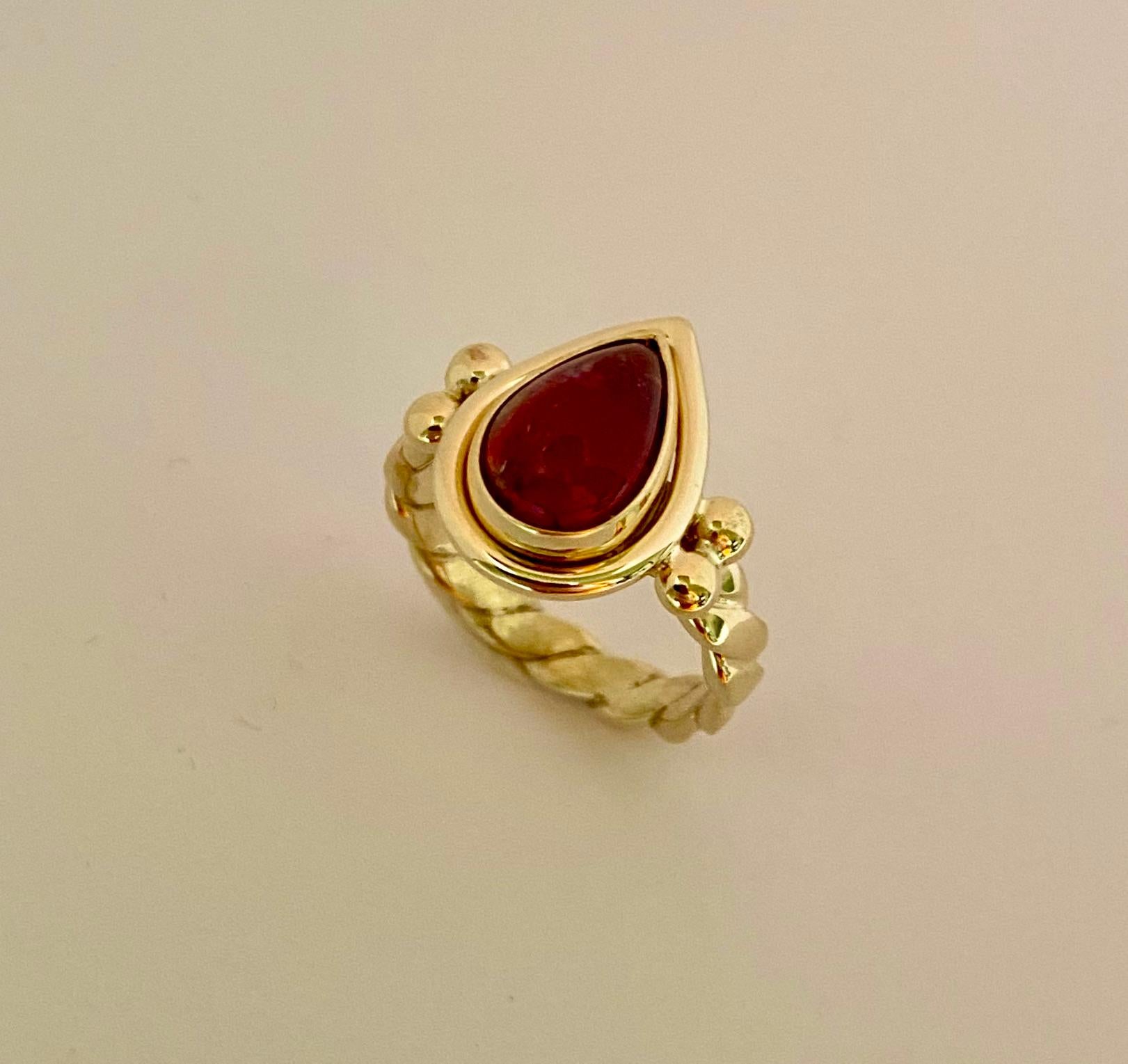 Michael Kneebone Pink Tourmaline Archaic Style Ring For Sale at 1stDibs ...