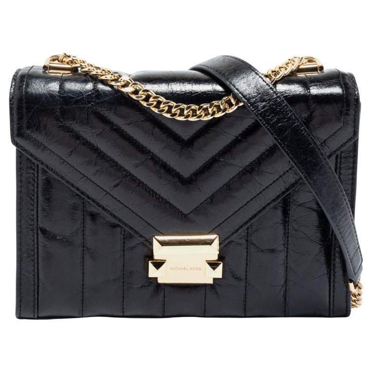 Michael Kors Black Quilted Leather Whitney Shoulder Bag For Sale at 1stDibs