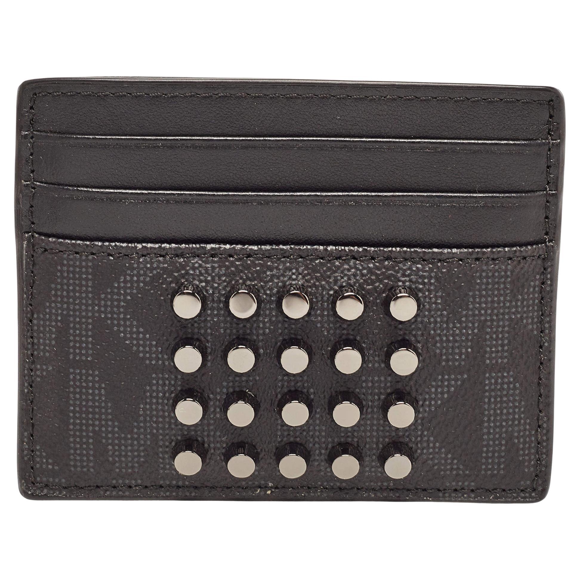 Michael Kors Black Signature Coated Canvas and Leather Studded Tall ...