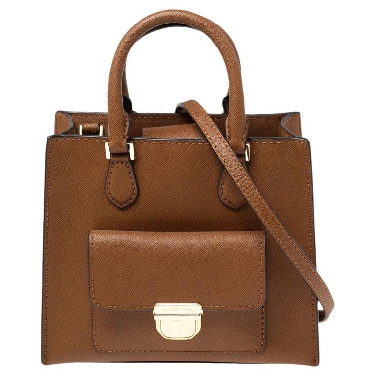 Michael Kors Braune Bridgette-Tasche aus Saffiano-Leder im Angebot bei ...