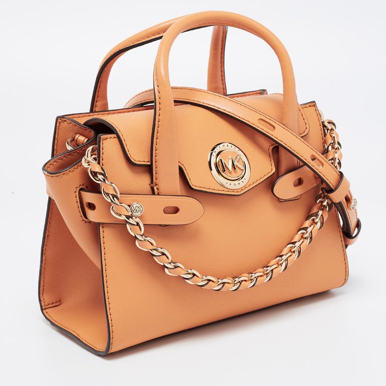 Michael Kors Caramel Brown Leather Carmen Satchel at 1stDibs