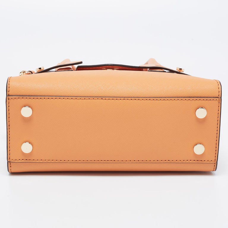 Michael Kors Caramel Brown Leather Carmen Satchel at 1stDibs