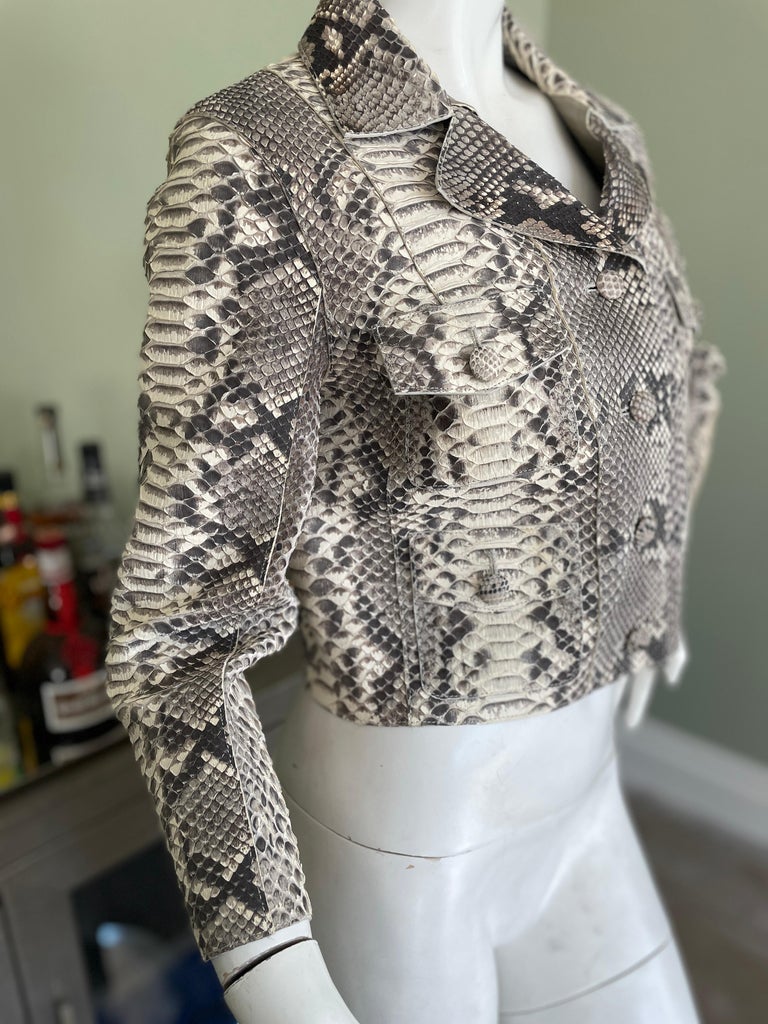 Michael Kors Collection Genuine Snake Skin Jacket For Sale at 1stDibs