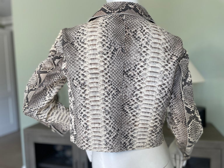 Michael Kors Collection Genuine Snake Skin Jacket For Sale at 1stDibs