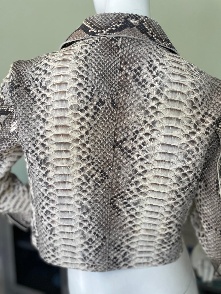 Michael Kors Collection Genuine Snake Skin Jacket For Sale at 1stDibs