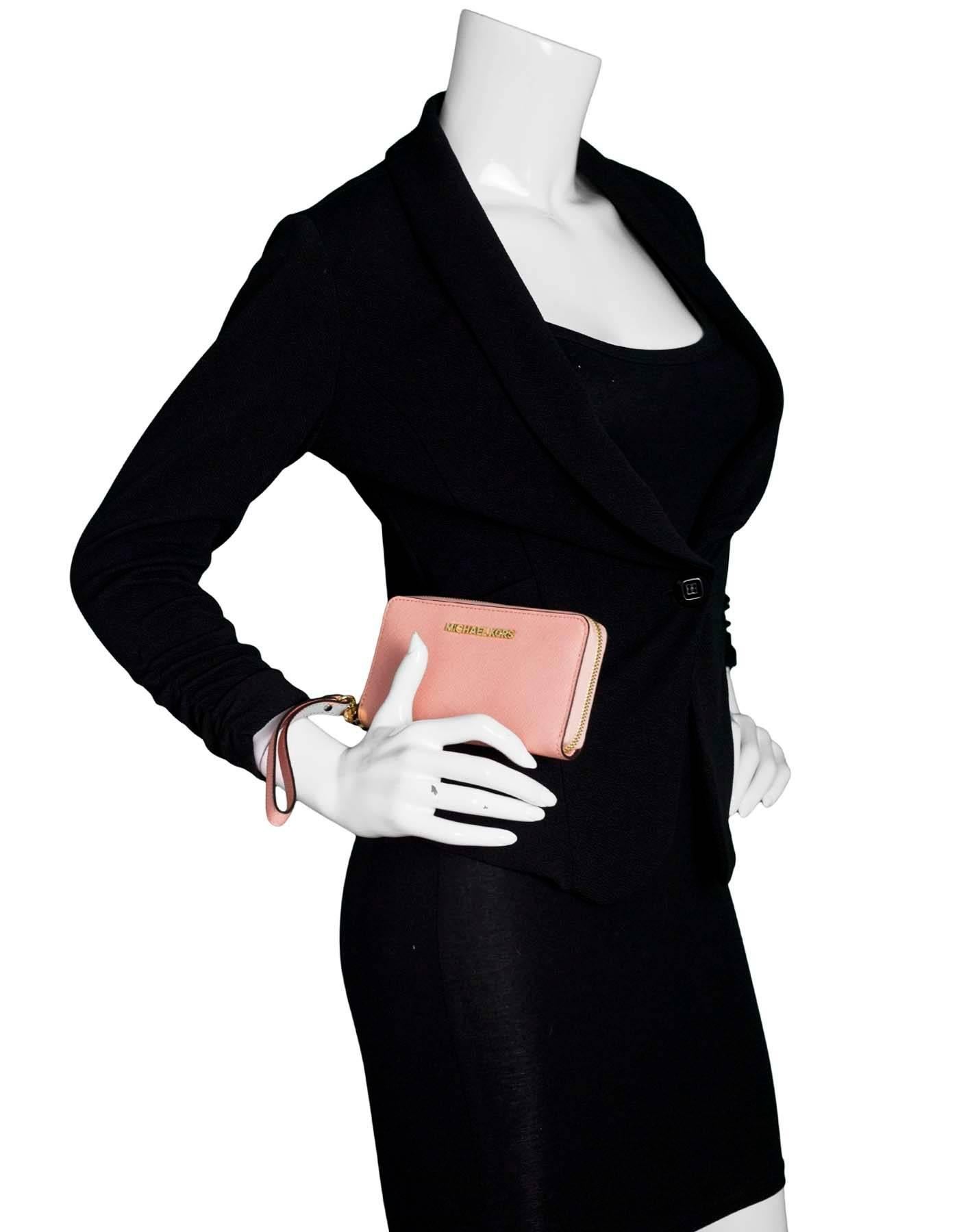 Michael Kors Pink Zippy Wallet/Wristlet For Sale at 1stDibs | michael ...