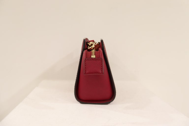 Michael Kors red leather shoulder bag at 1stDibs