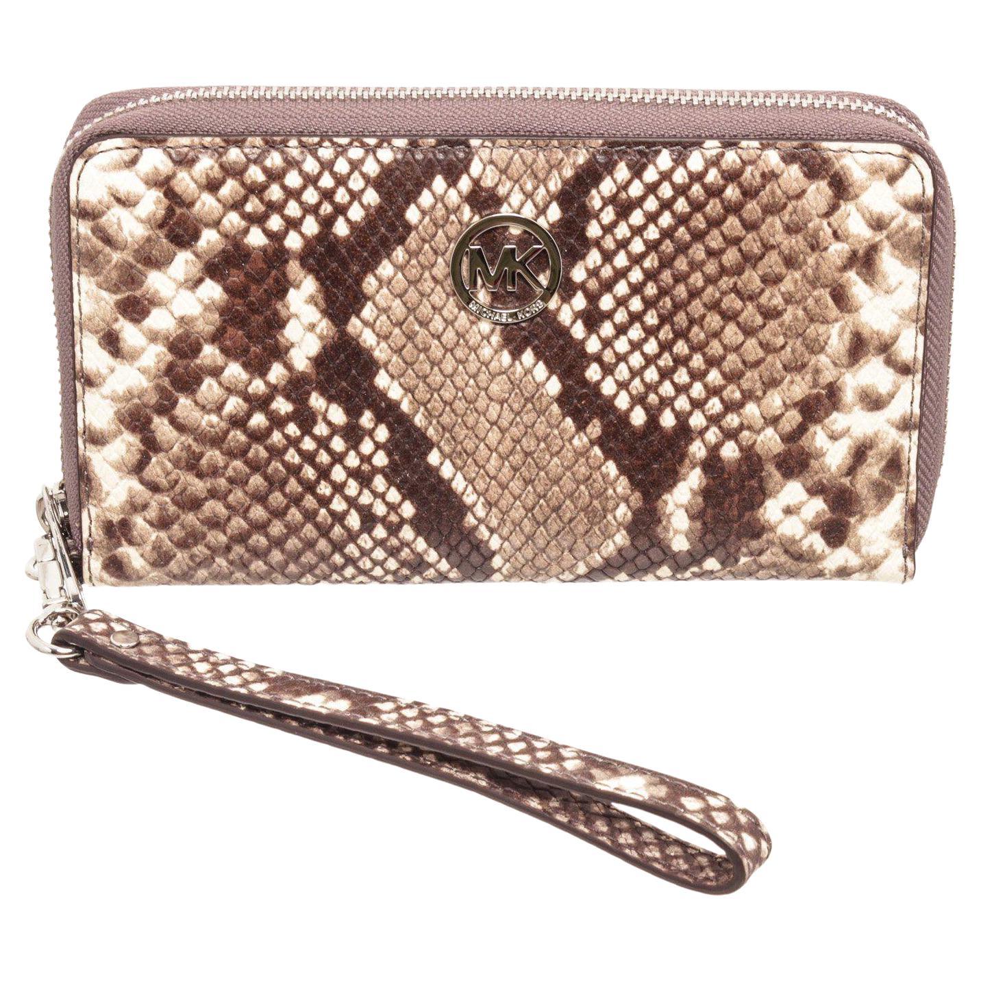 21st Century Michael Kors Blue Python Leather and Chrome "Rehearsal ...