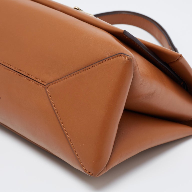 Michael Kors Tan Leather Cece Chain Top Handle Bag For Sale at 1stDibs