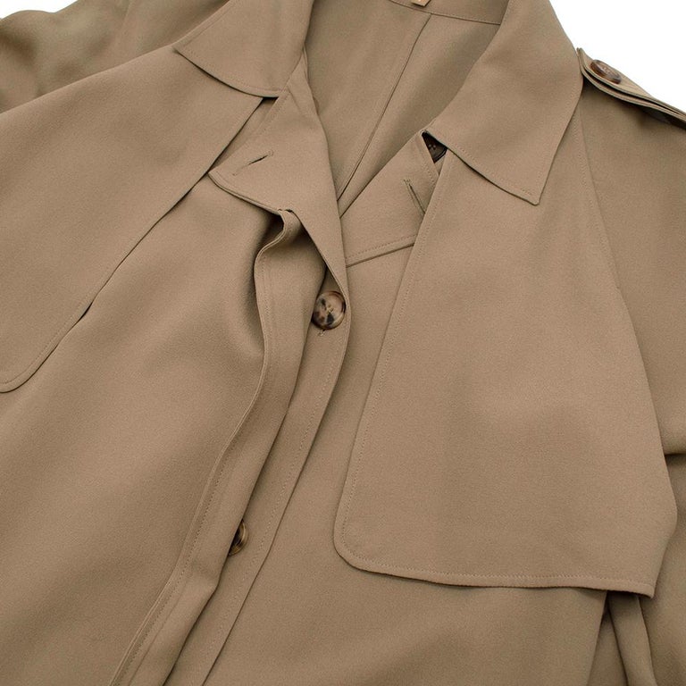 Michael Kors Tan Trench Duster Coat - Size US 0 For Sale at 1stDibs
