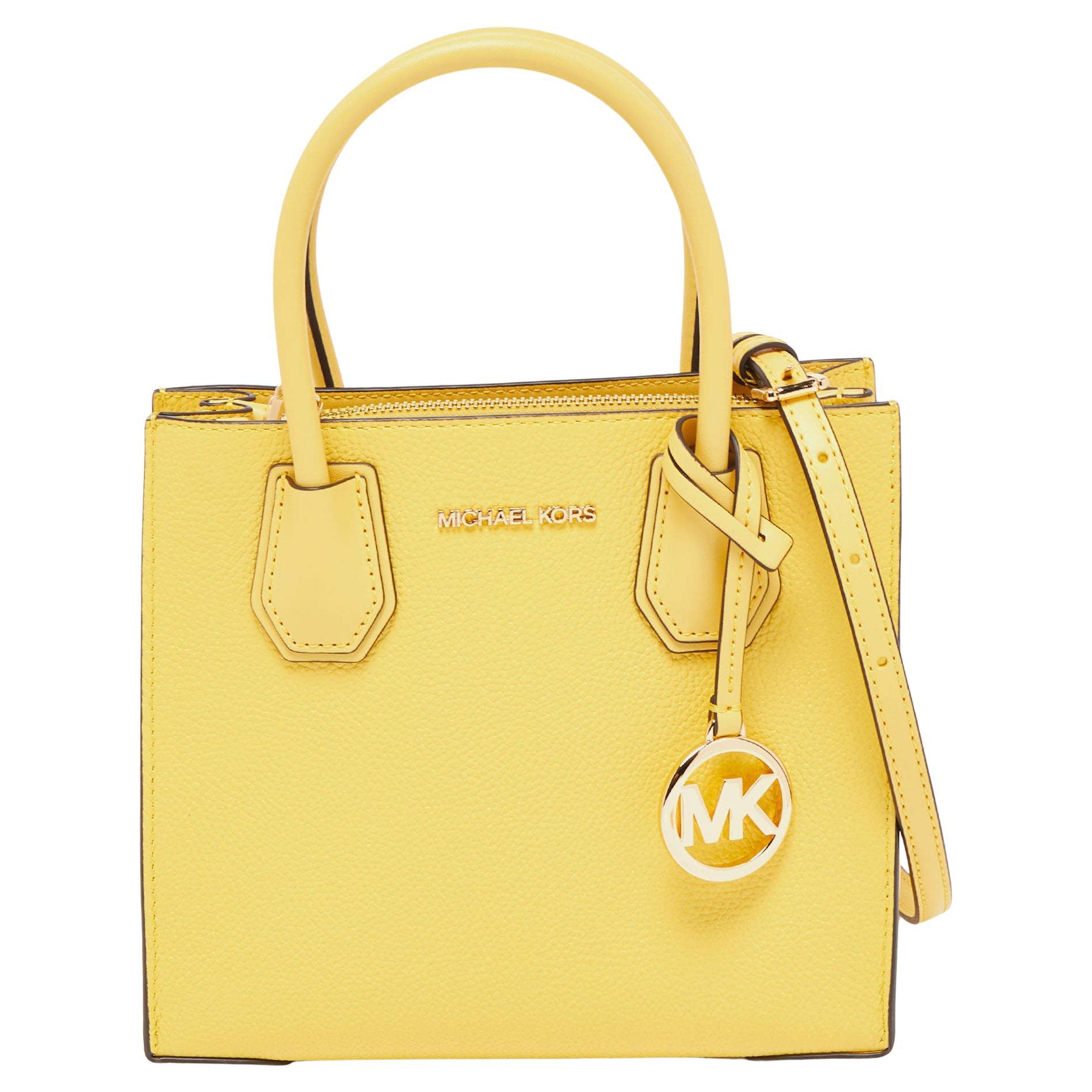 Michael Kors Yellow Leather Mercer Tote For Sale at 1stDibs