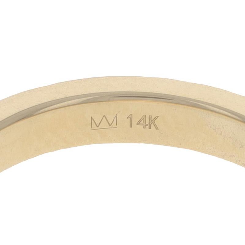 Michael M Chroma Blue Enamel Band - Yellow Gold 14k Stripe Stack Ring ...
